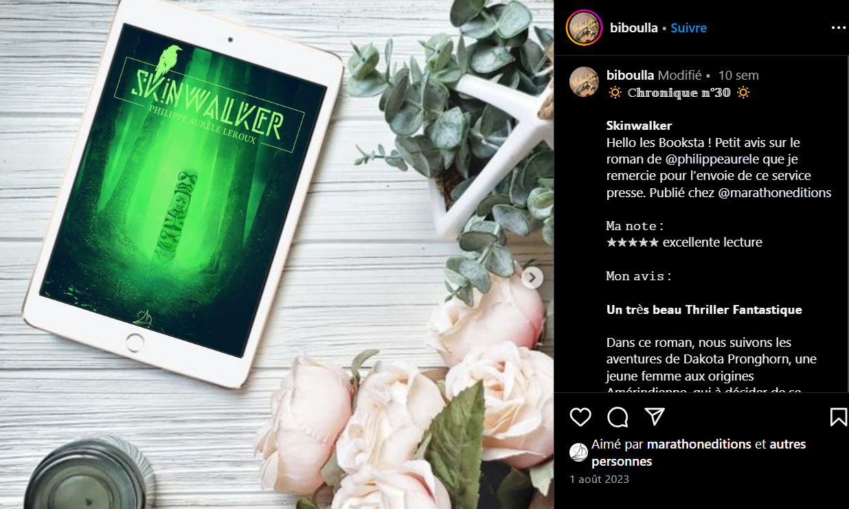 Chronique de biboulla : Skinwalker - Marathon Editions