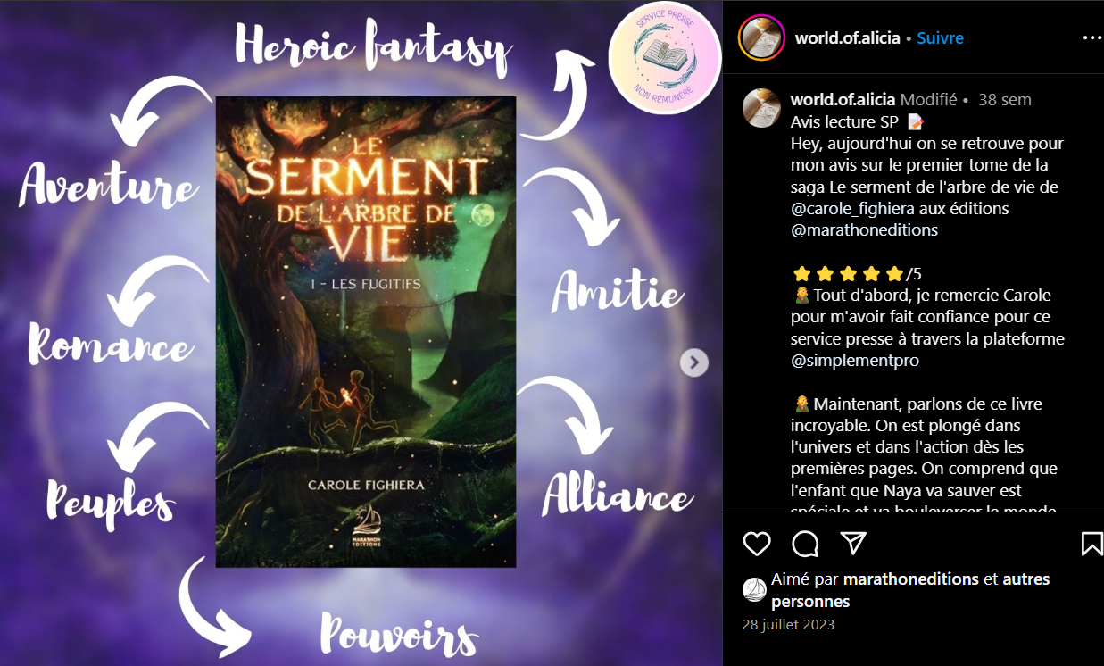 Chronique de world.of.alicia : Le Serment de l'Arbre de Vie T1 ...
